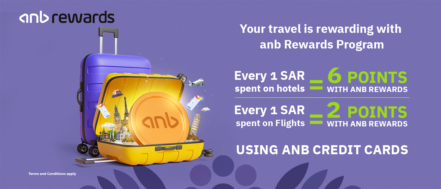 Book your hotels or flights to get double the ANB Rewards