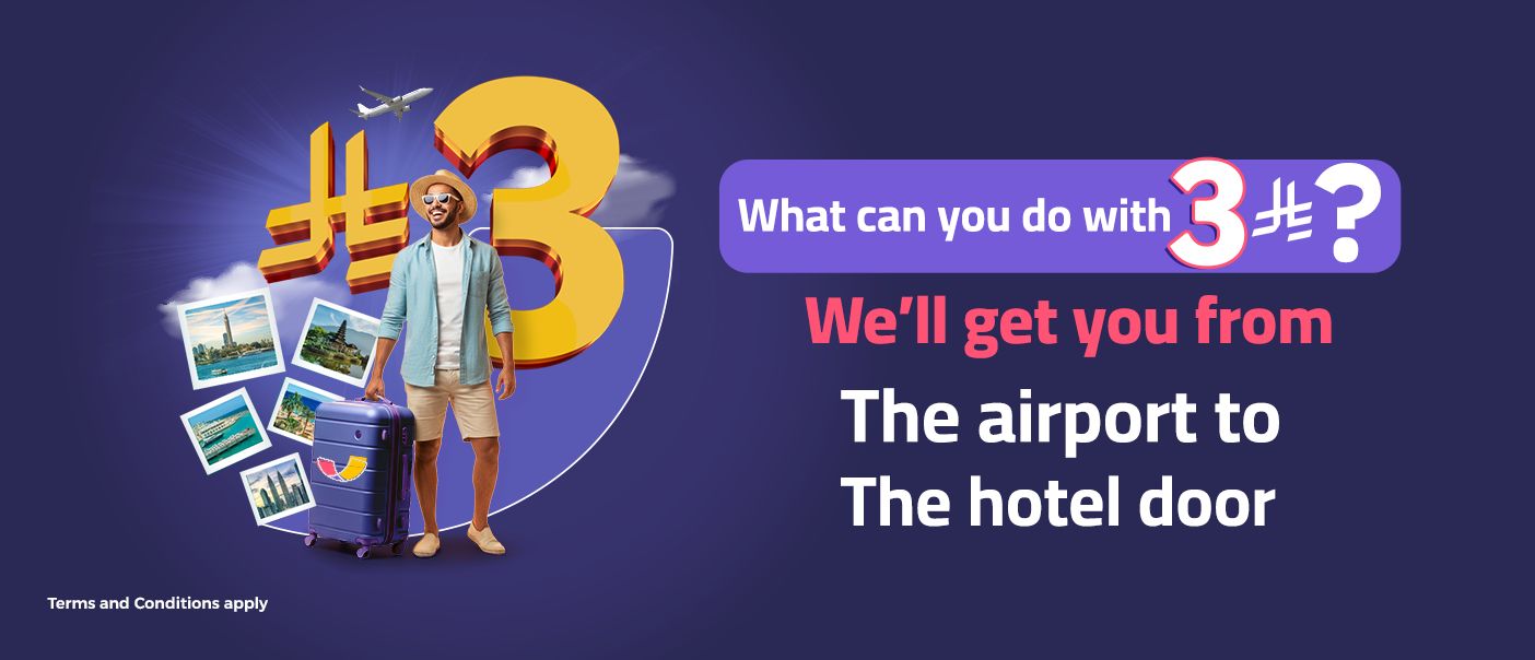 Airport transfer for 3 SAR
